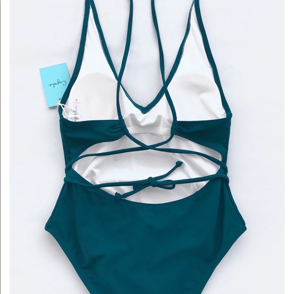 Cupshe | Swim | Cupshe Turquoise Pc Swimsuit Sz M | Poshmark